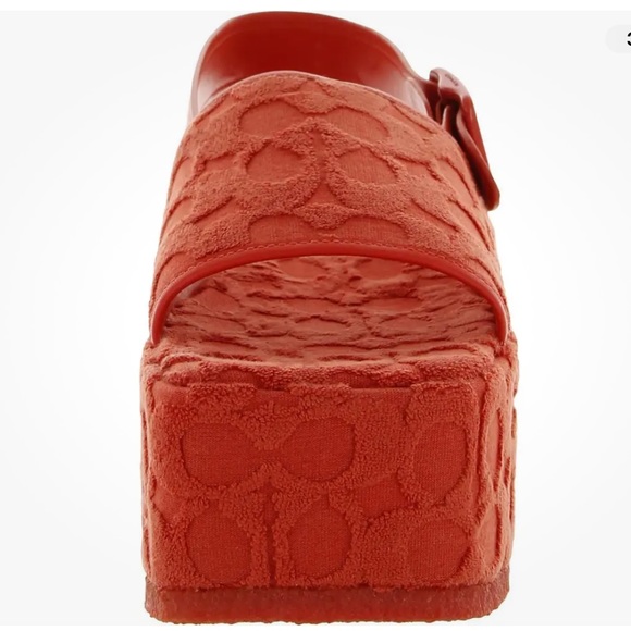 Coach | Shoes | Coach Womens Noelle Orange Platform Sandals Shoes 75 ...